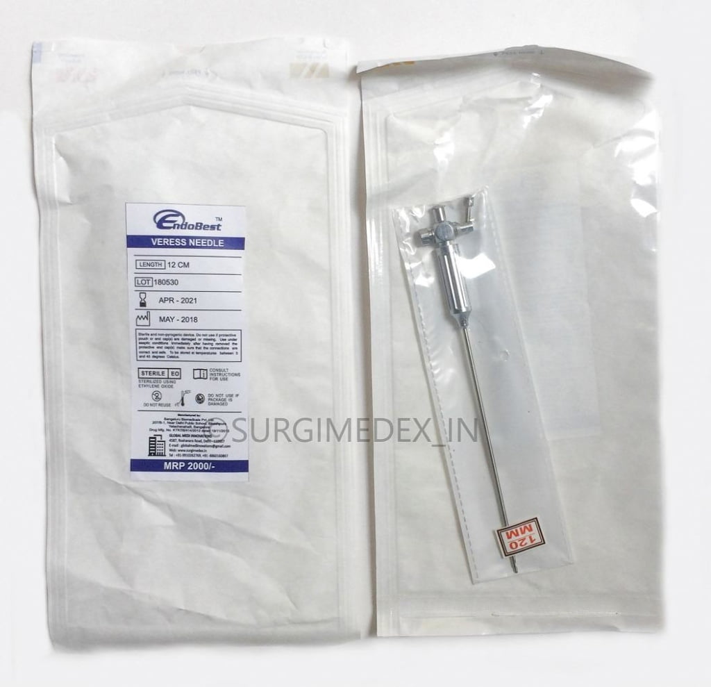 Veress needle 120mm 150mm Pneumoperitoneum Needle - Surgimedex.com